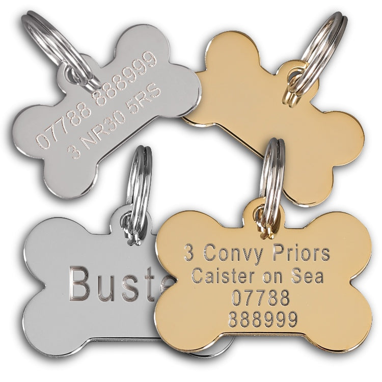 Gold and Silver Plated Bone Tags